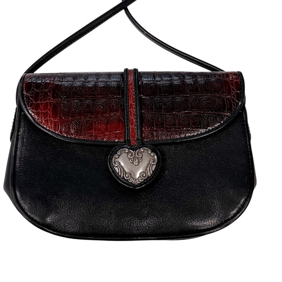 Brighton | Bags | Brighton One World Two Tone Croc Embossed Leather ...